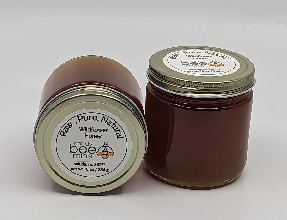 Wildflower Honey Glass Jars – Sandy Bee Mine